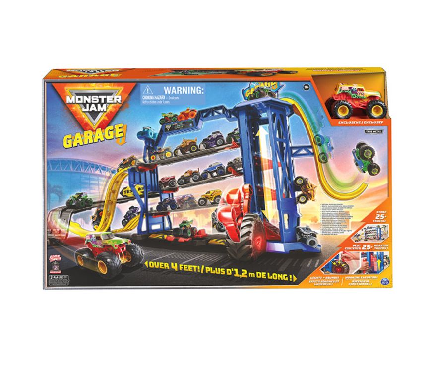 חניון ענק מונסטאר ג'אם Monster Jam Garage | הוט ווילס HOT WHEELS ...